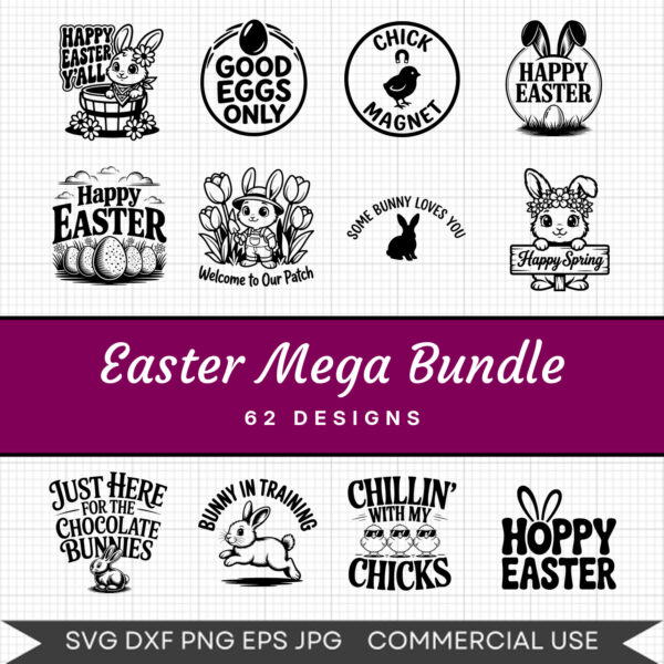 Easter Mega Bundle – 62 Instant Download Svg Images – Creative Meadow