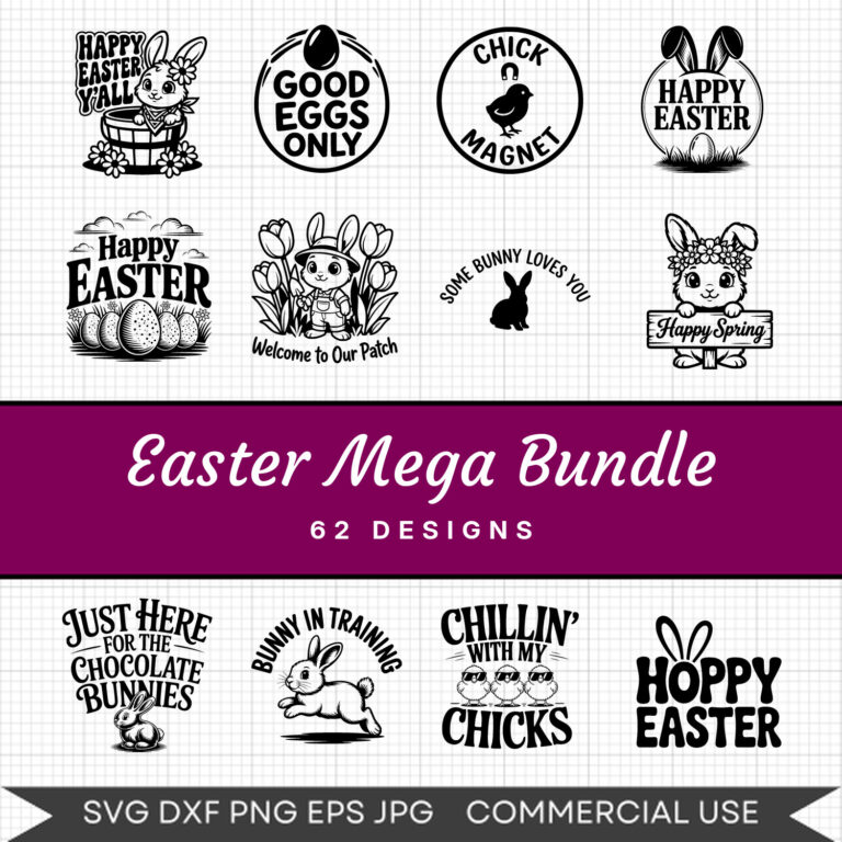 Easter Mega Bundle – 62 Instant Download Svg Images – Creative Meadow